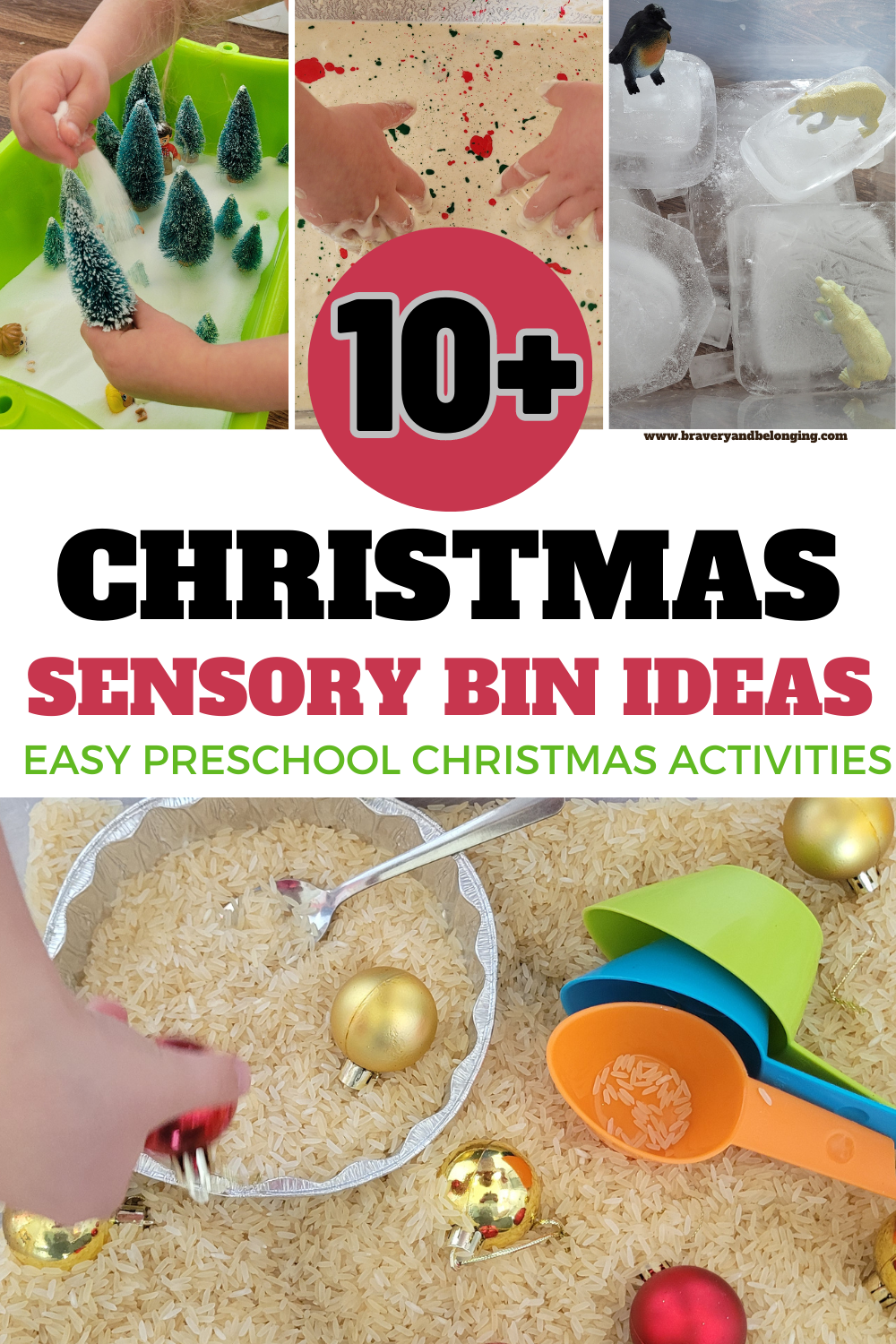 10 + Christmas Sensory Bins for Preschool Kids and Toddlers