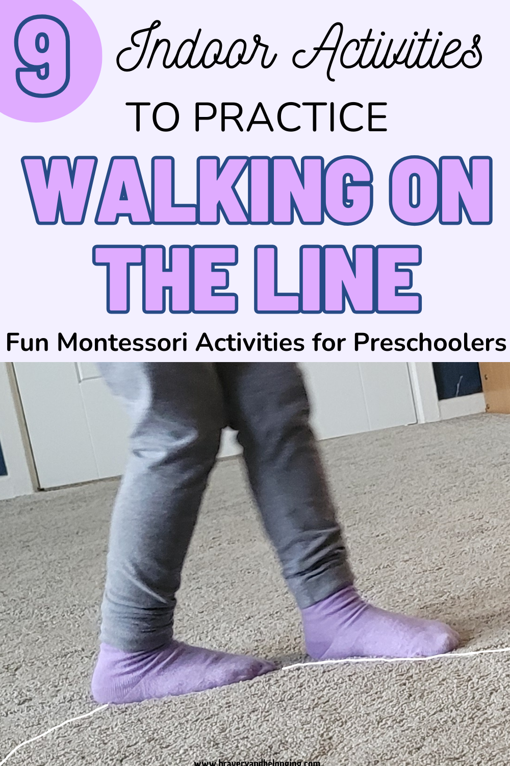 What is the Walking on the Line Activity in Montessori?