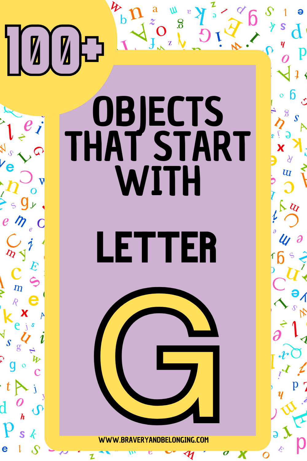 Things that Start with a G (110+ Objects)