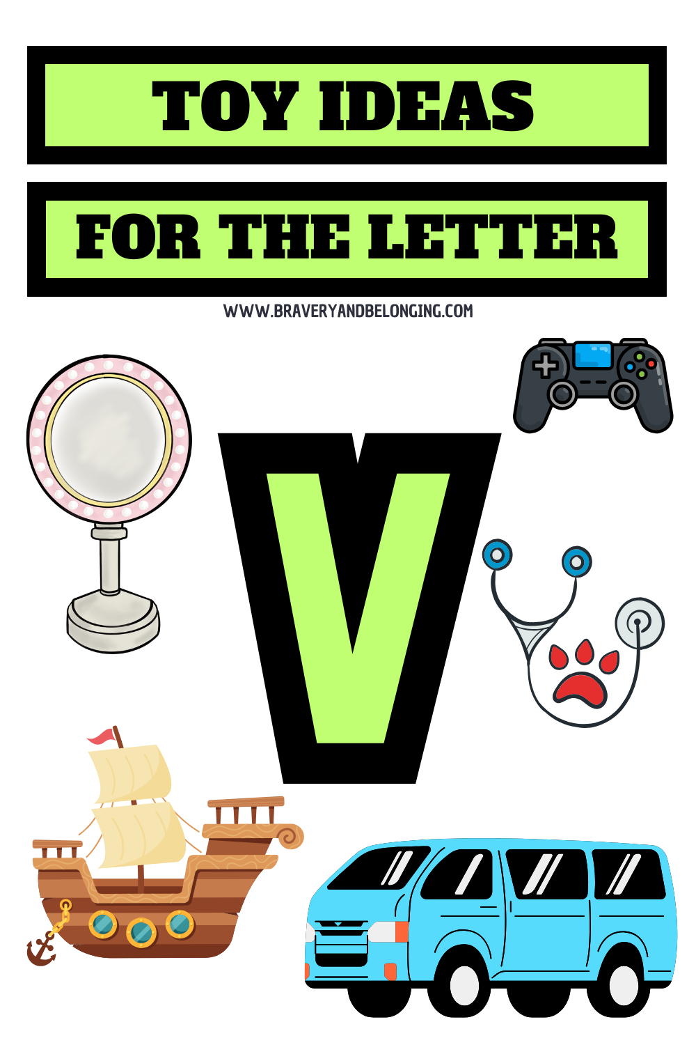 Show Tell Letter V