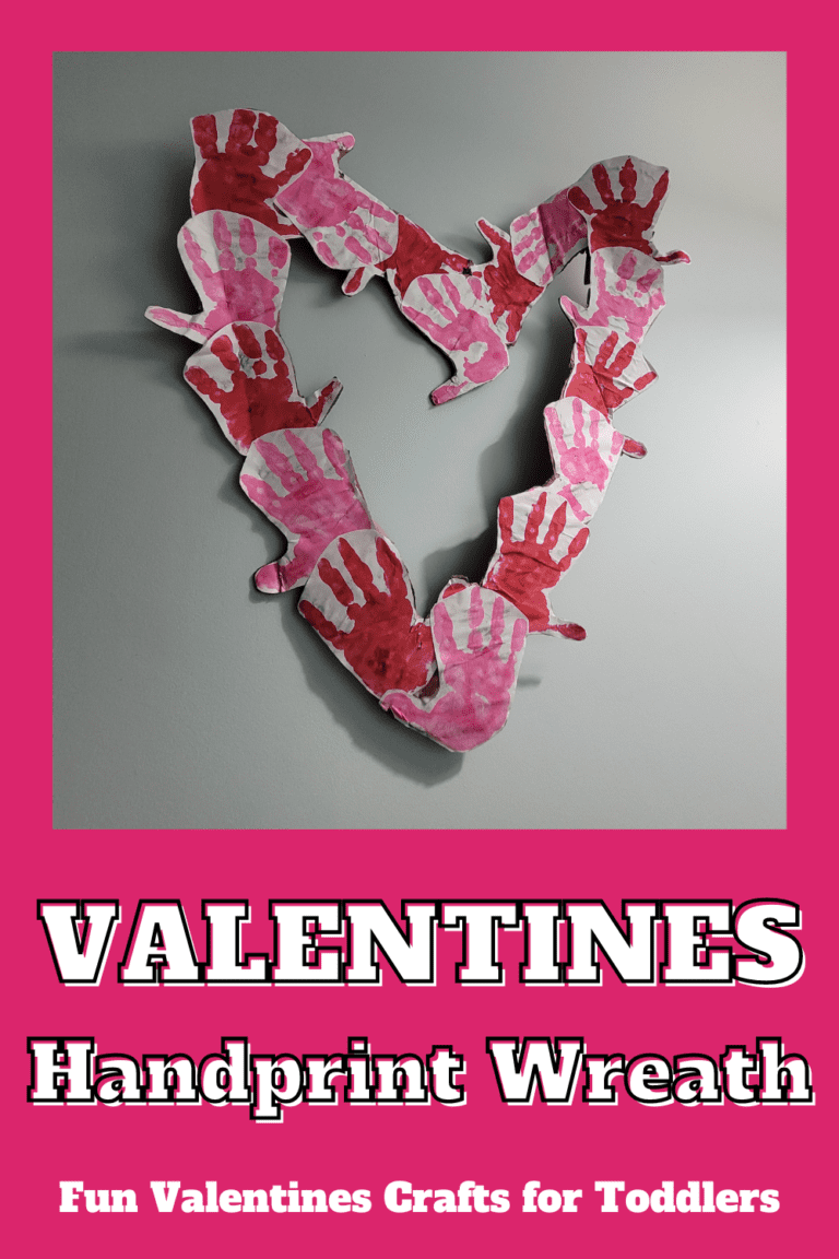 Adorable Valentines Handprint Wreath Craft for Kids