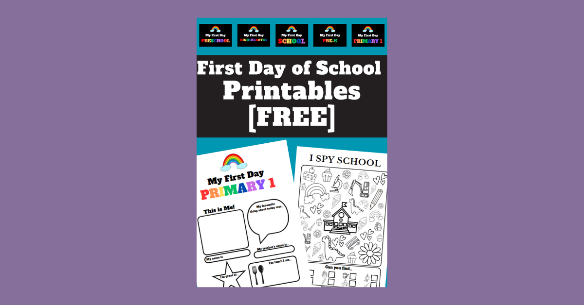 FREE Printable Sign for the First Day of School, Preschool ...