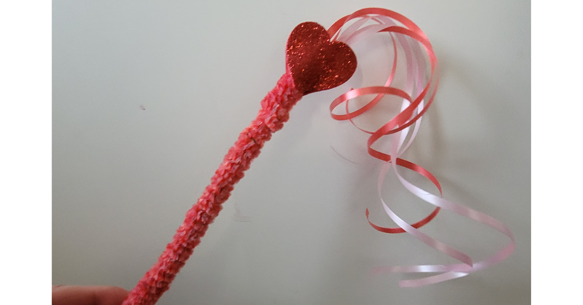 Easy Valentine's Day Fairy Wand Craft for Kids