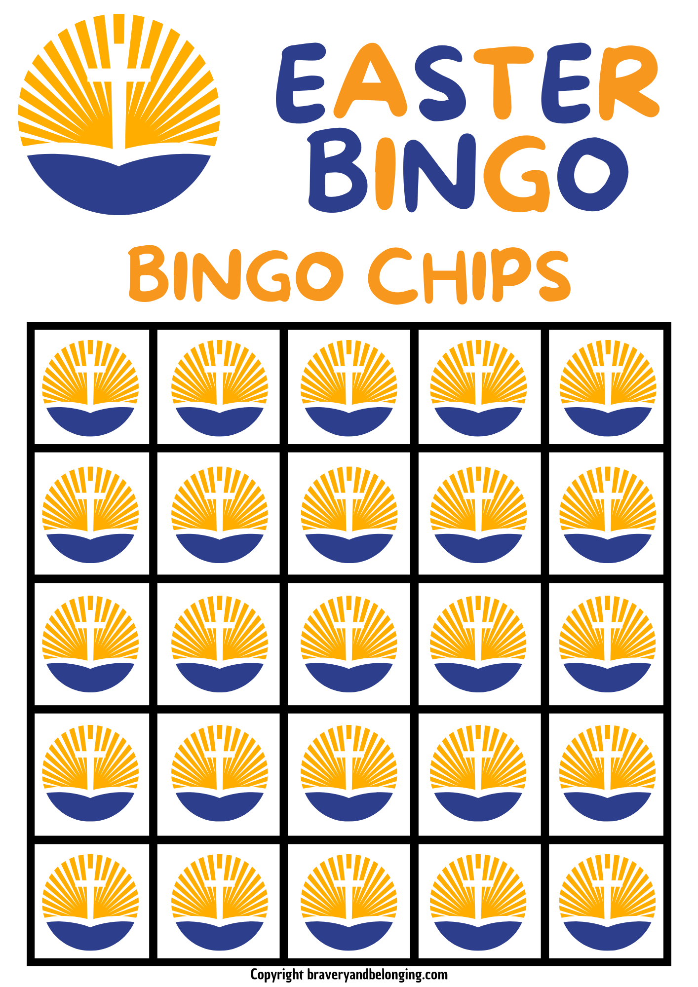 FREE Printable Christian Easter Bingo Cards [Resurrection Bingo Game]