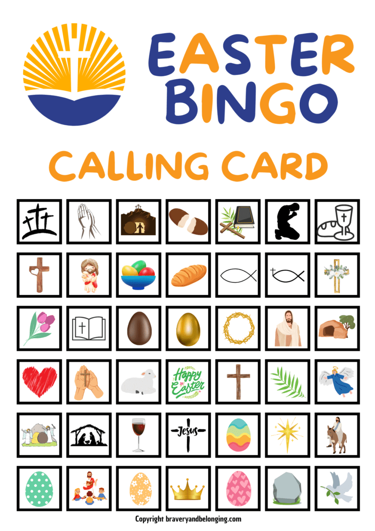 FREE Printable Christian Easter Bingo Cards [Resurrection Bingo Game]