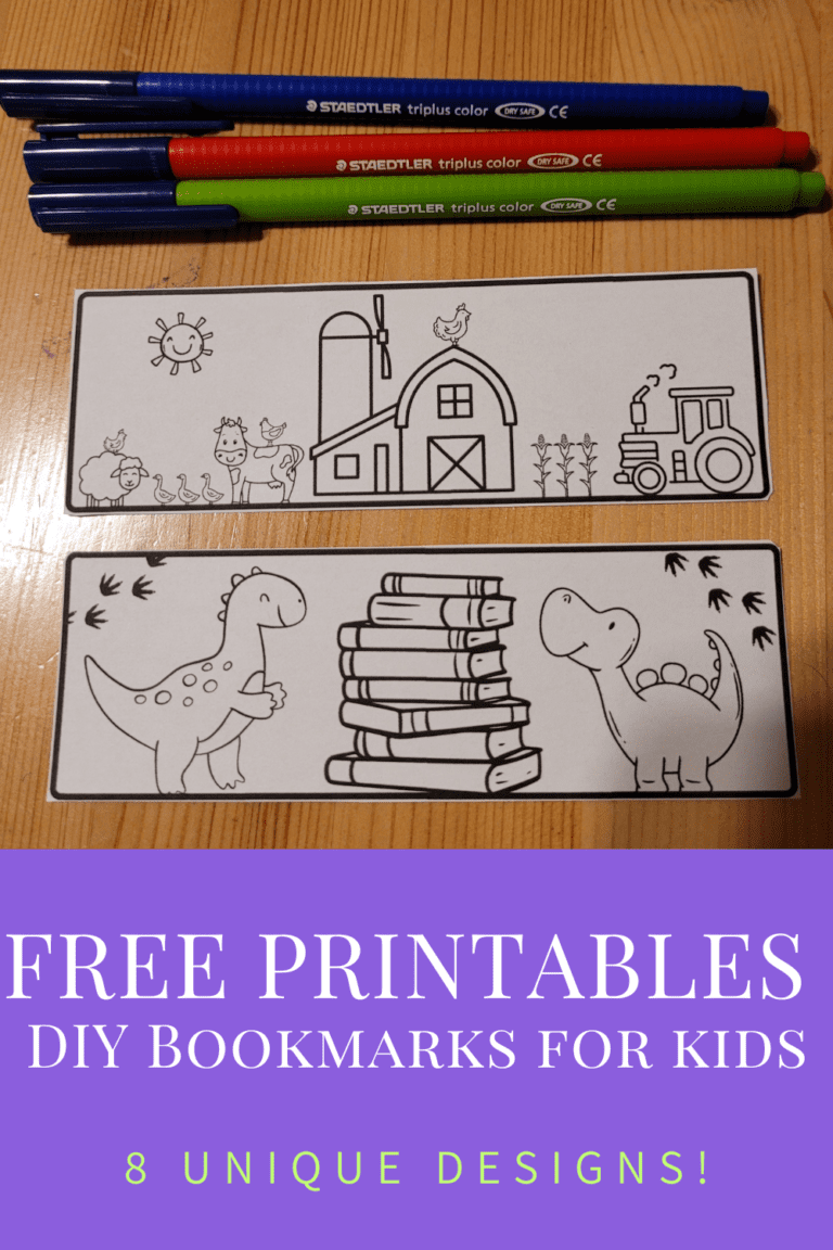 FREE Printable Coloring Bookmarks for Kids (PDF Download)