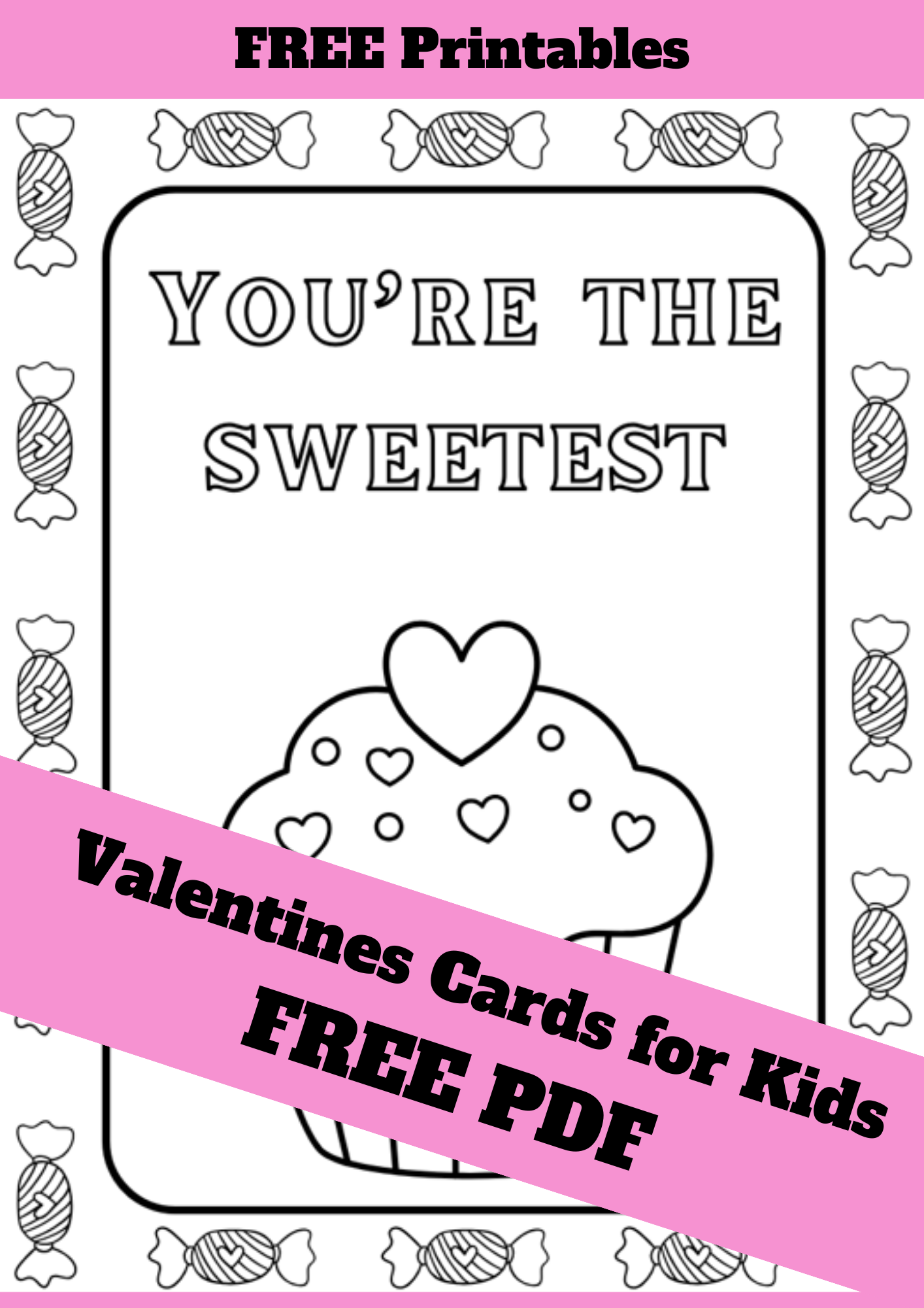 Free Printable Valentine's Color-in Cards for Kids