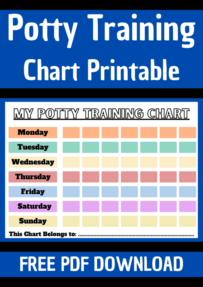 FREE Printable Potty Training Charts & Easy Reward Ideas