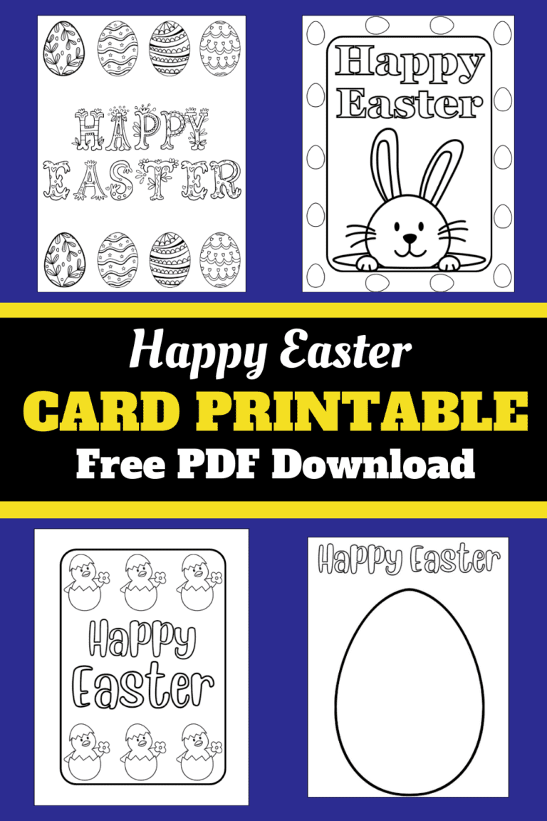 FREE Printable Easter Day Cards to Color [PDF Download]