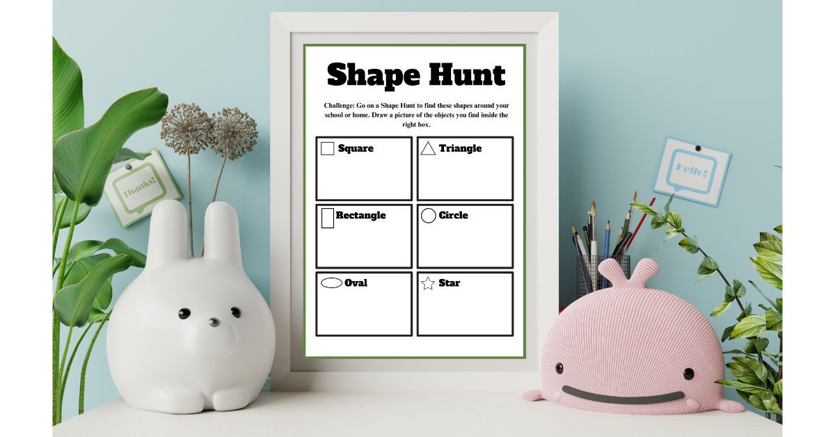 Fun Shape Hunt Activity with Free Printable