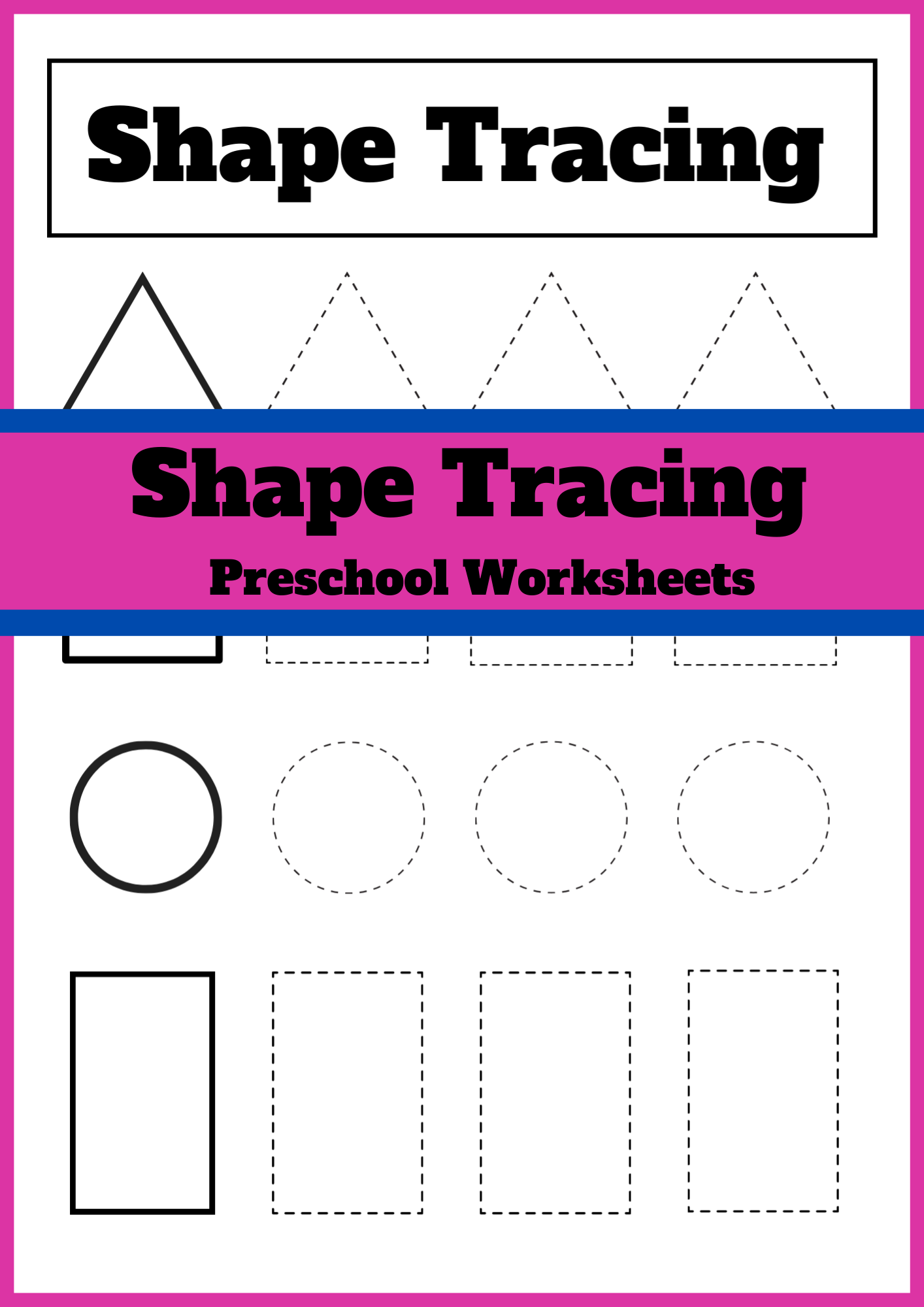 FREE Shape Tracing Printables