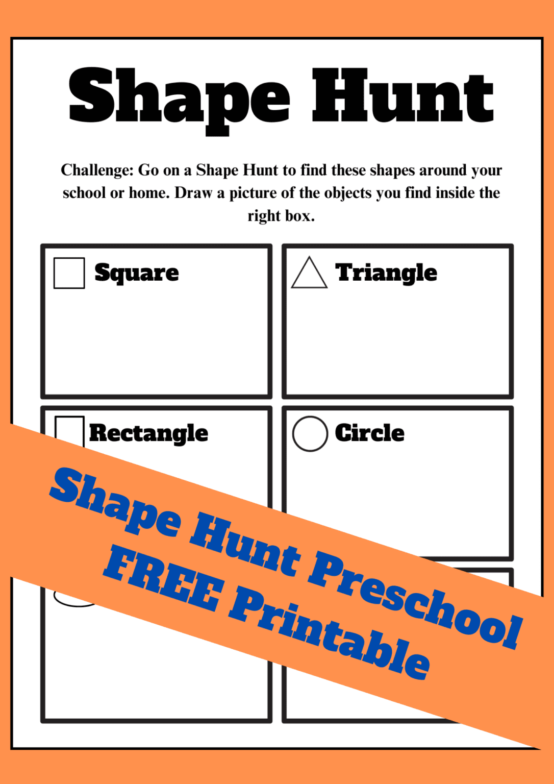 Fun Shape Hunt Activity with Free Printable