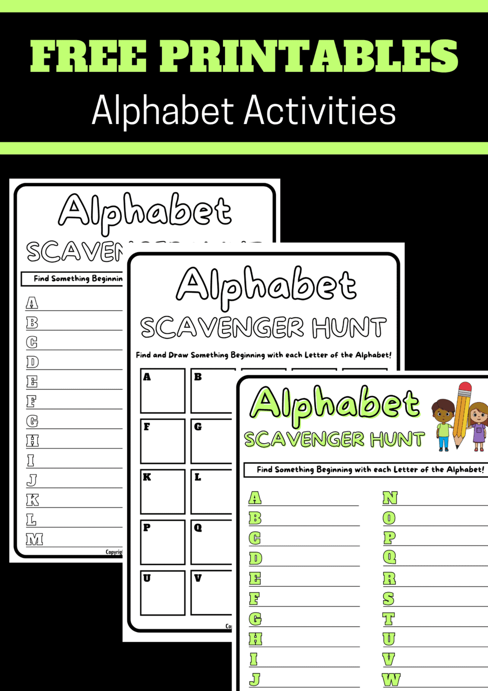 Alphabet Scavenger Hunt PDF Printable [FREE]