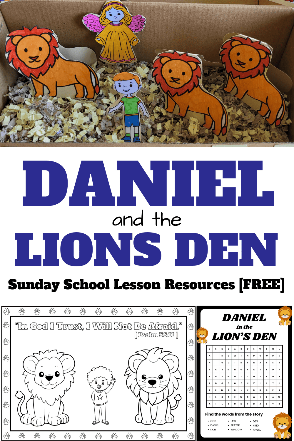 Daniel and the Lions Den Sunday School Lesson [Free Resources]