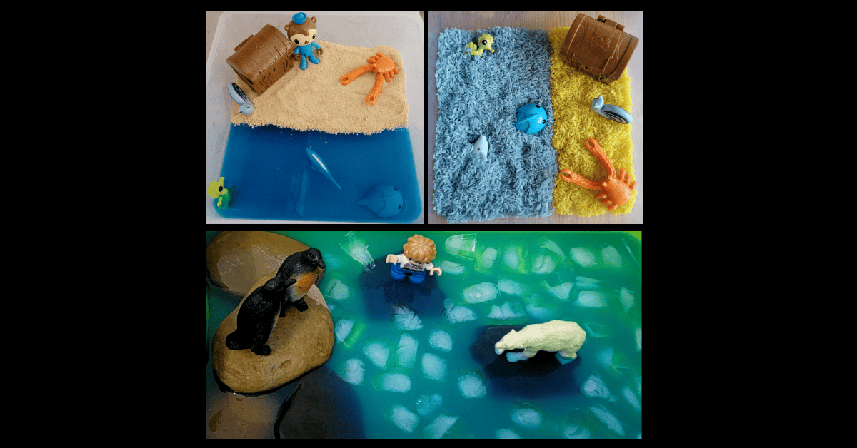 3 Ocean Sensory Bin Ideas perfect for Preschool Ocean Activities