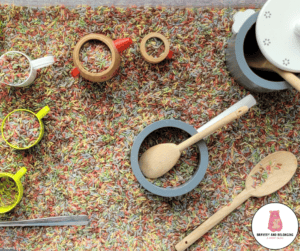 10+ Easy Rice Sensory Bin Ideas for your Little One's Sensory Play