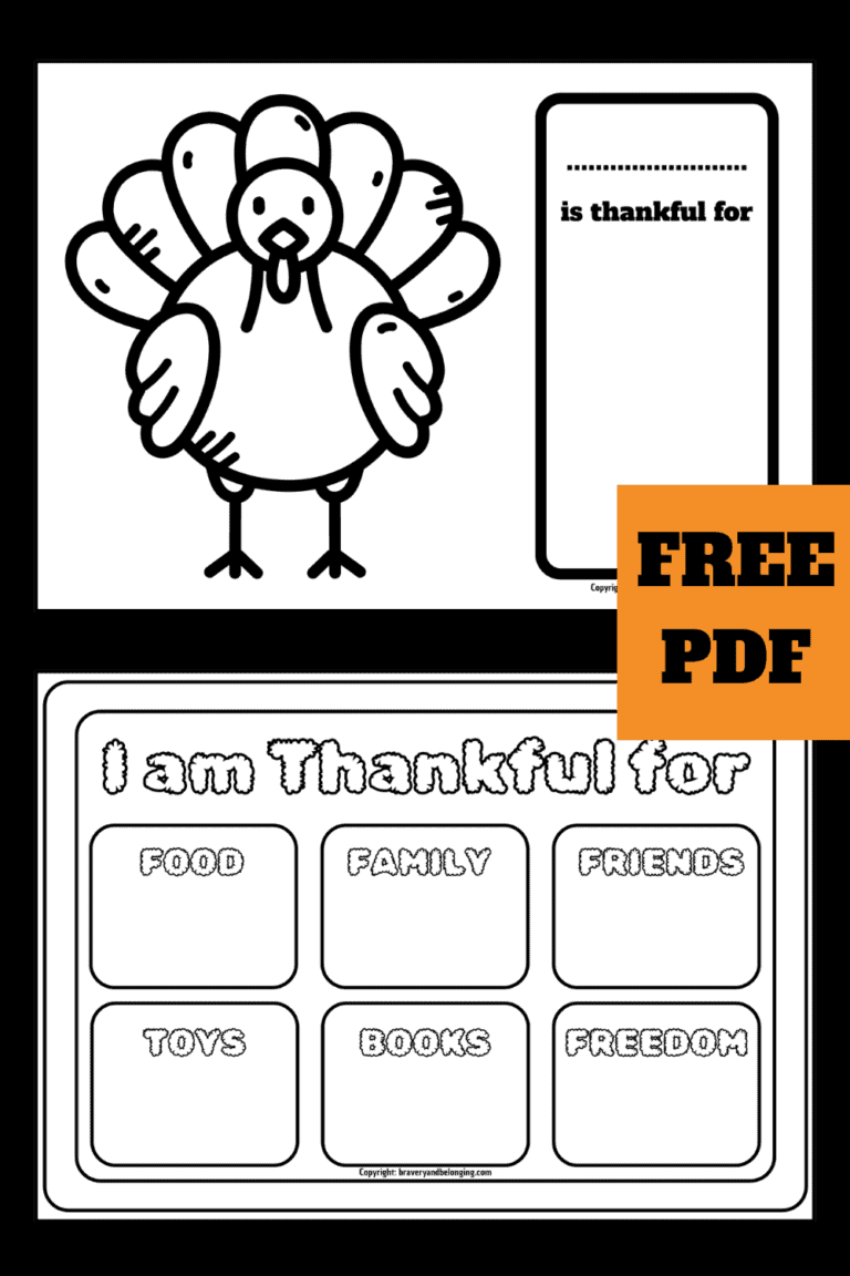 FREE Printable Thanksgiving Placemats Preschool Kids will Love!