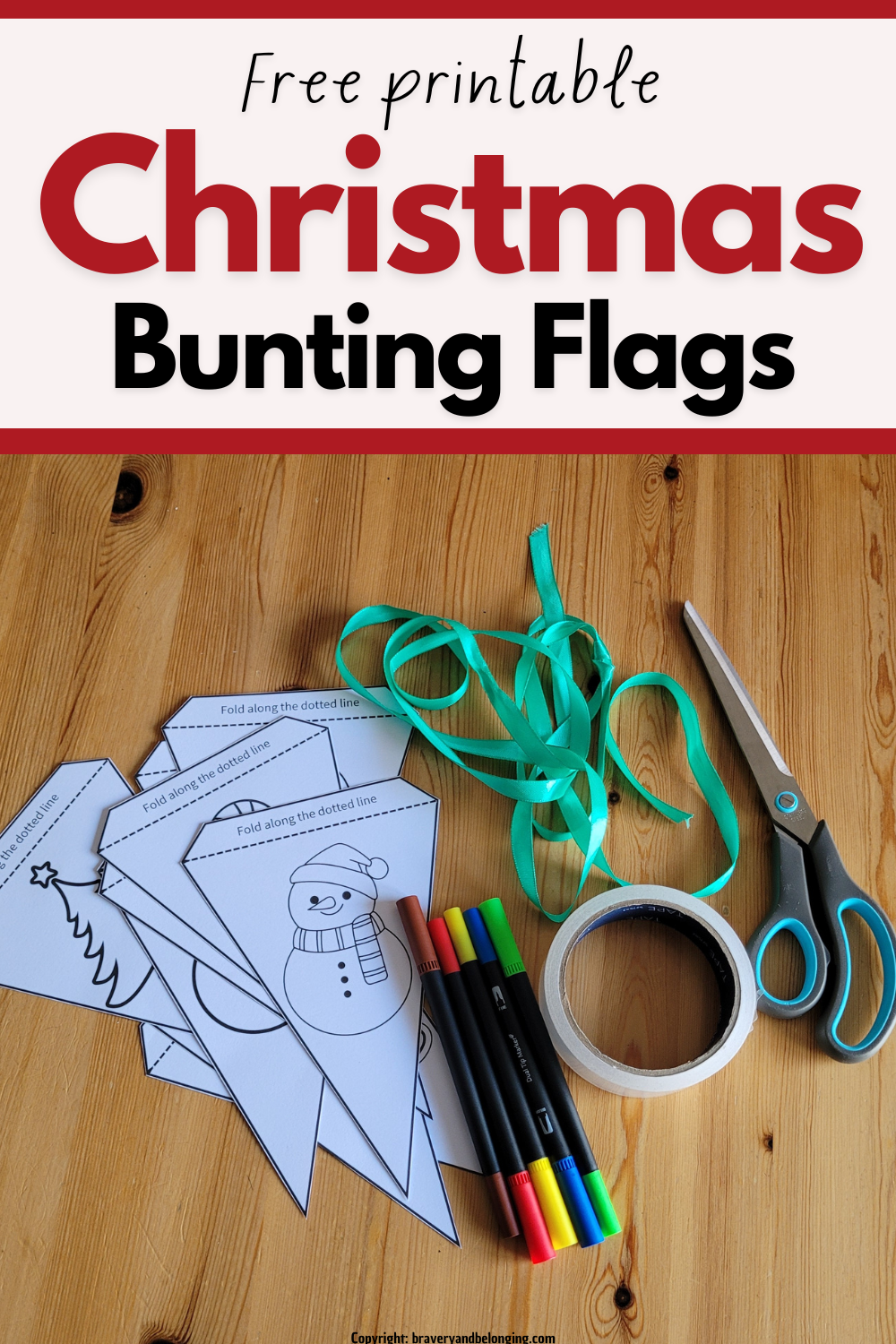 Free Christmas Bunting Printables