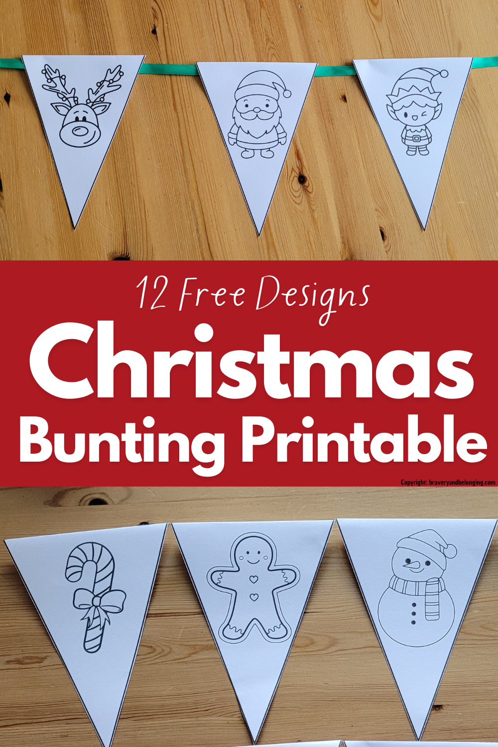 Free Christmas Bunting Printables