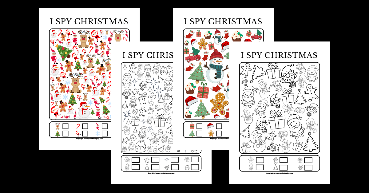 Christmas I Spy Printables for Kids Free PDF