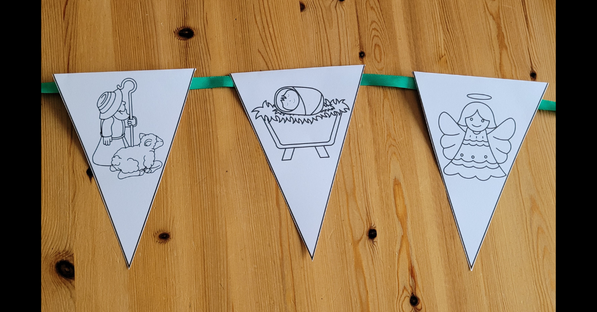 Nativity Bunting Printable (Nativity Crafts for Kids FREE Printables!)