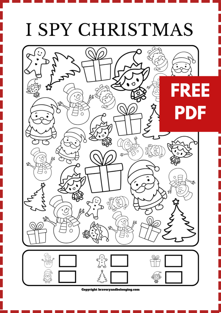 Christmas I Spy Printables for Kids Free PDF