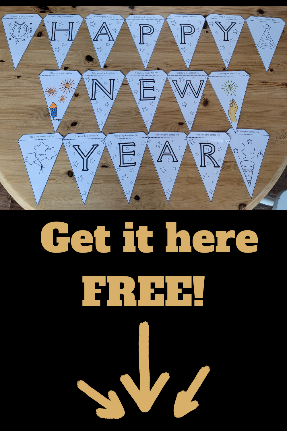 Free Happy New Year Banner Printable
