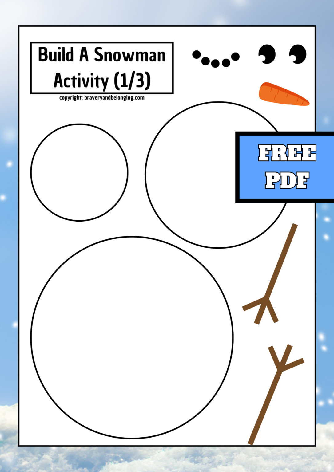 FREE Build a Snowman Printable
