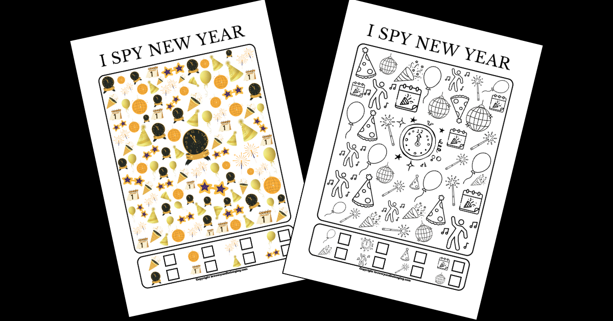 New Year I Spy Printables for Kids FREE PDF