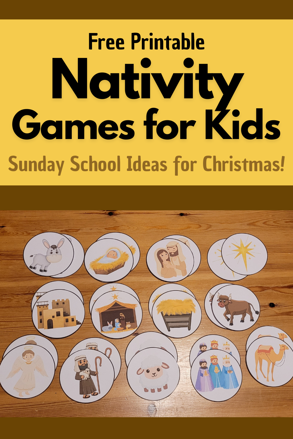 Free Printable Nativity Games for Kids: Nativity Snap & Memory Game Cards