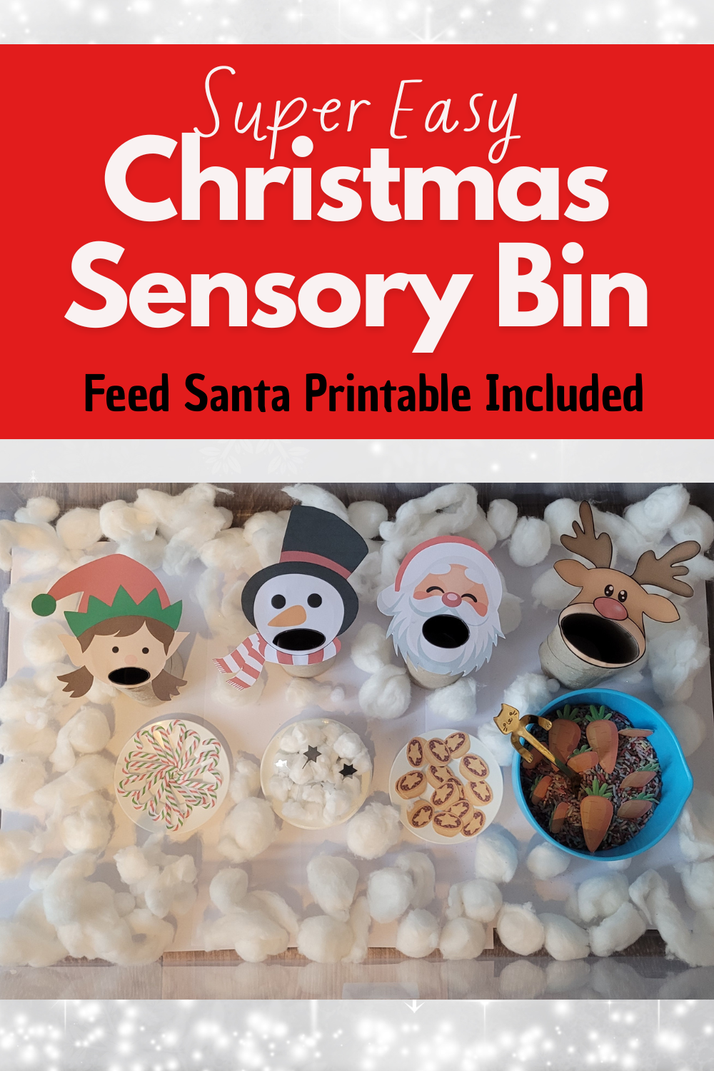 Feed Santa & his Friends Christmas Sensory Bin