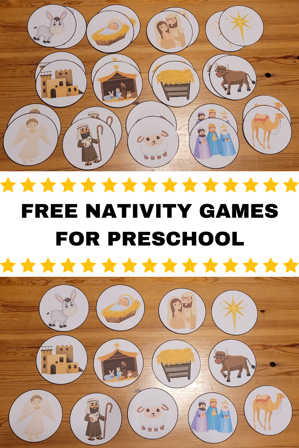 Free Printable Nativity Games for Kids: Nativity Snap & Memory Game Cards