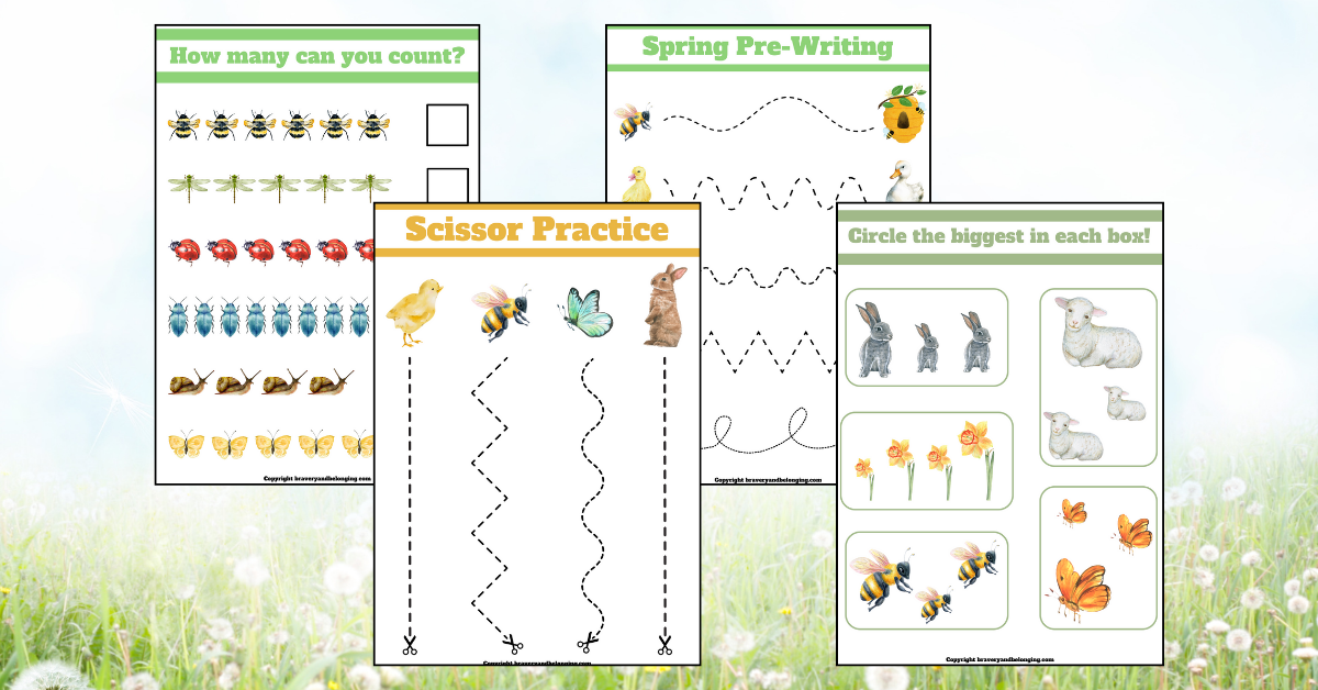 Spring Preschool Activities Free Printable PDF's