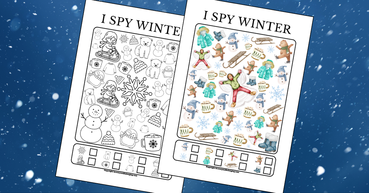 I Spy Printables for Kids Free Winter Themed Activity Sheets