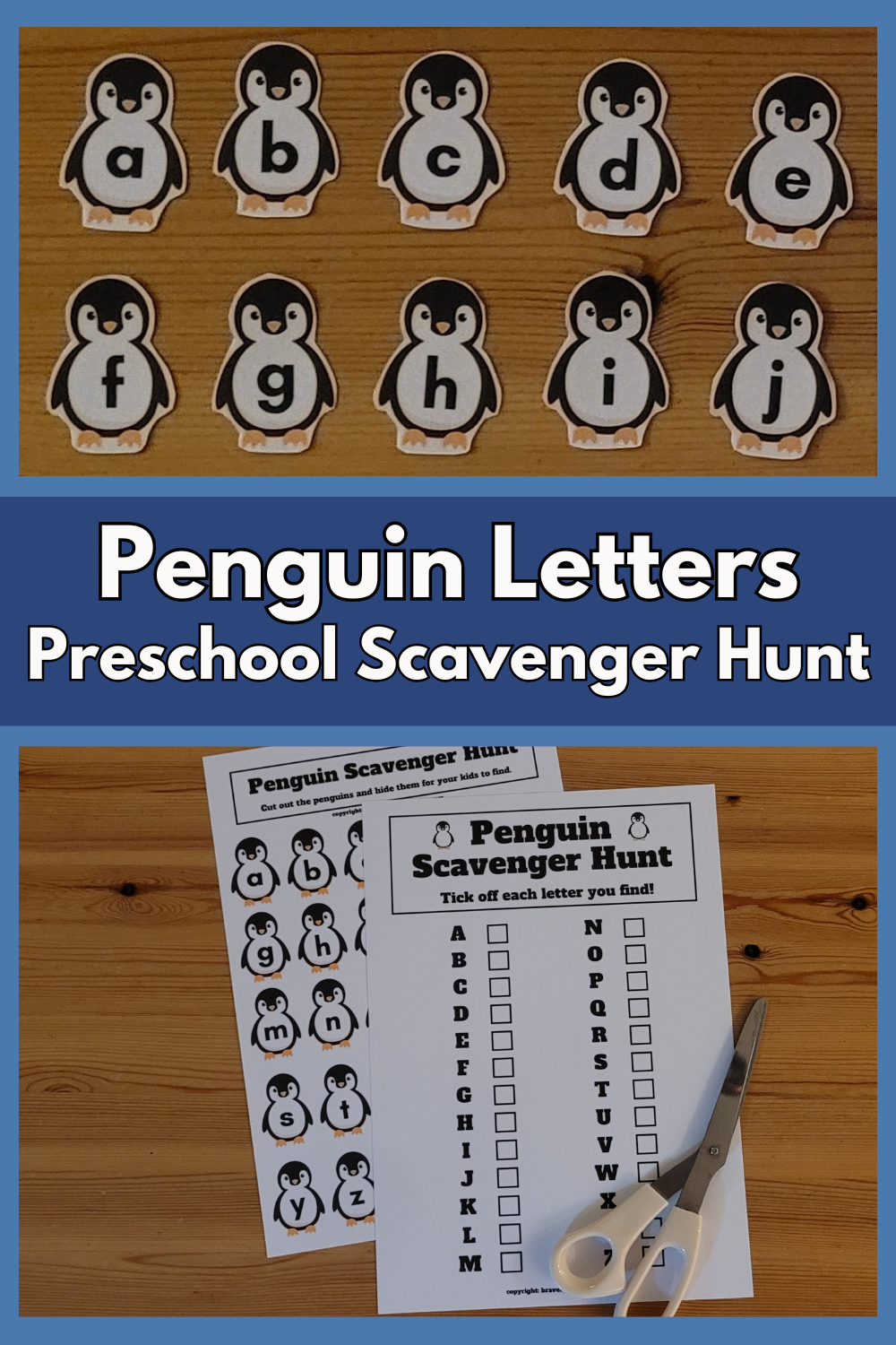 Penguin Learning Activities (+ FREE Penguin Letters Preschool Printable)