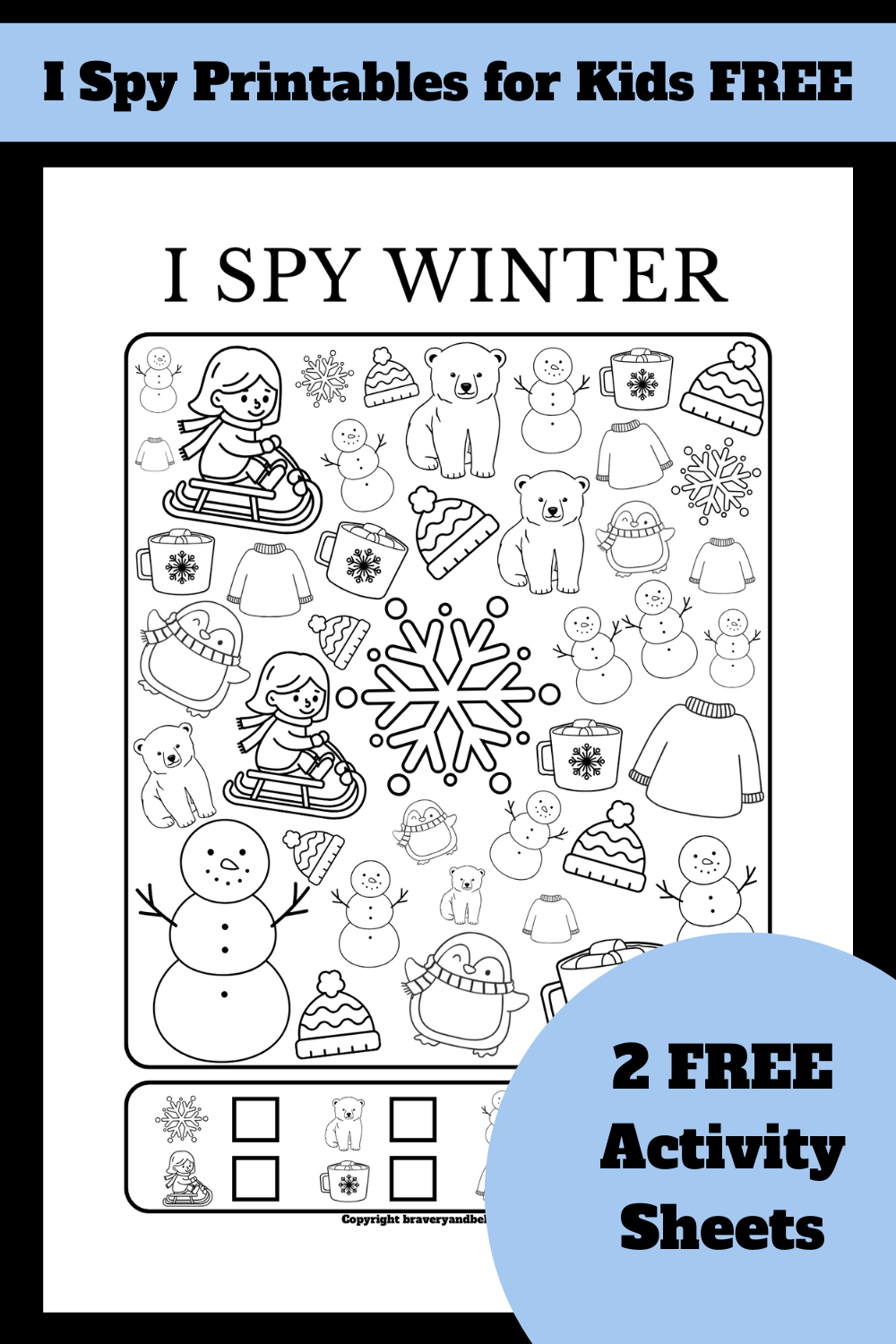 I Spy Printables for Kids Free Winter Themed Activity Sheets