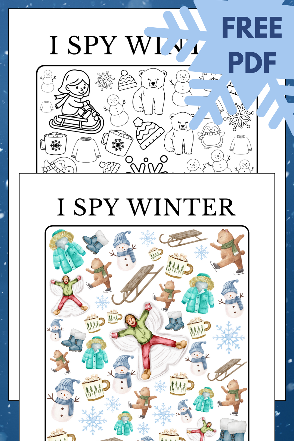 I Spy Printables for Kids Free Winter Themed Activity Sheets