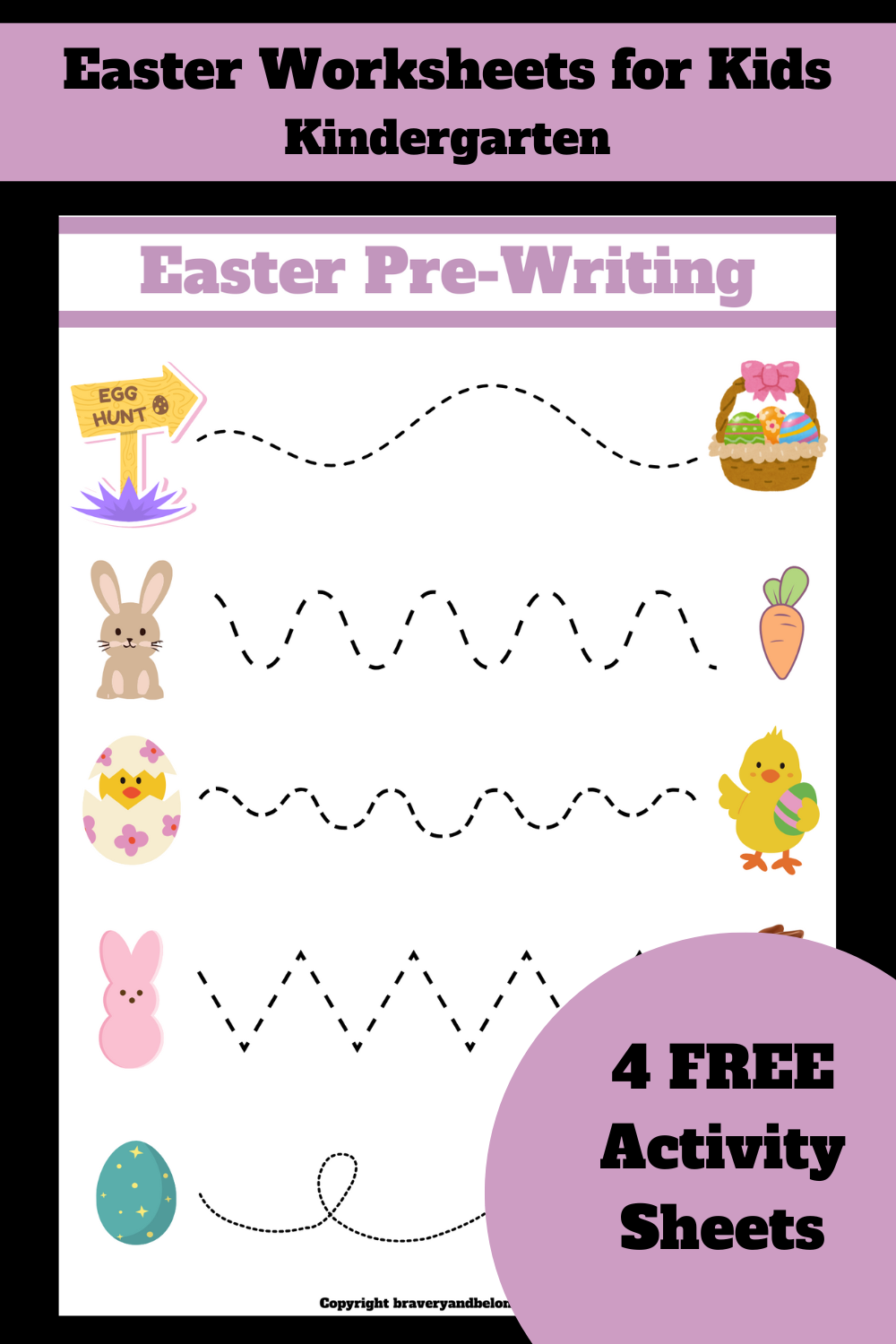 Free Easter Kindergarten Worksheets