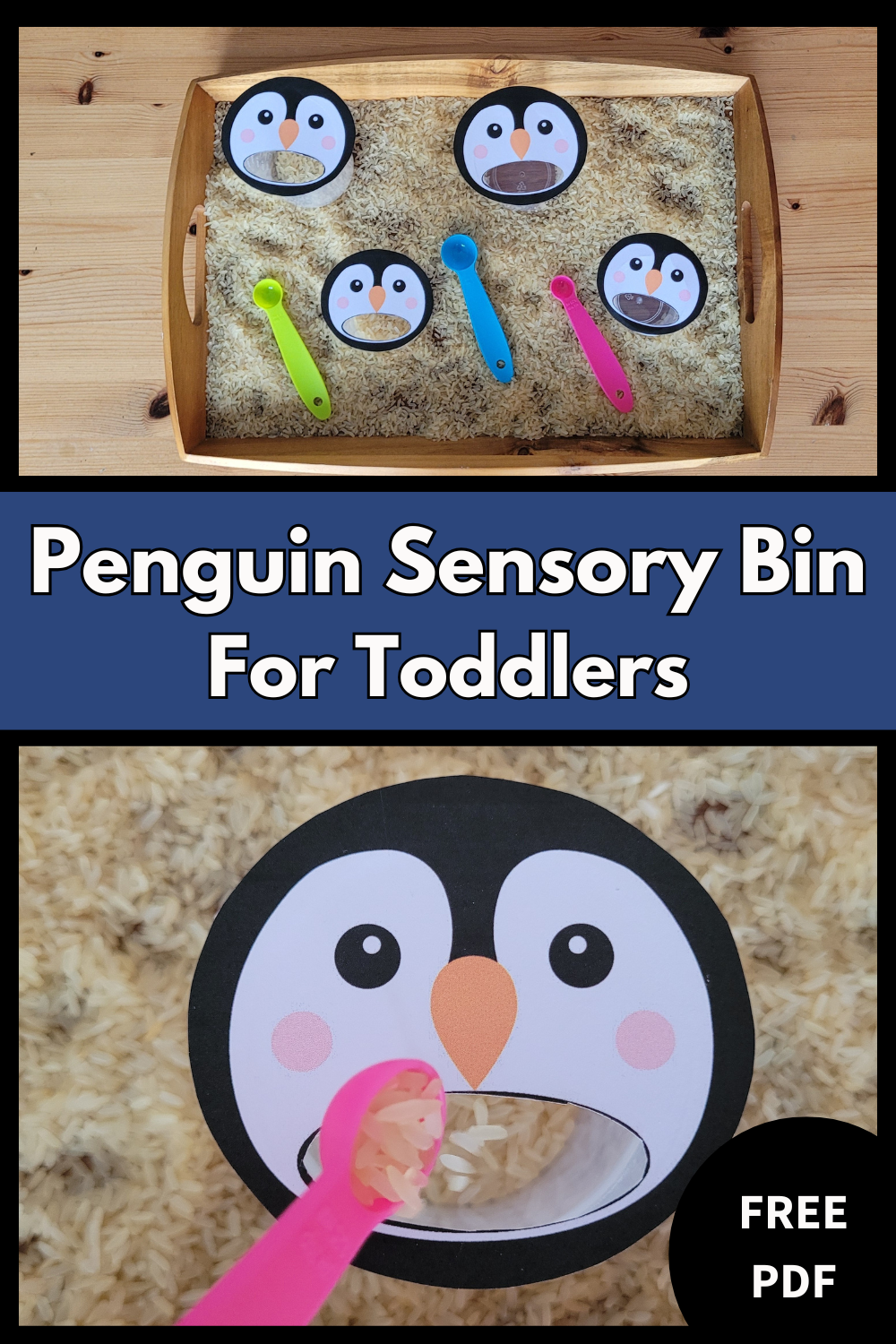 Penguin Sensory Bin & FREE Printable Penguin Counting Activities
