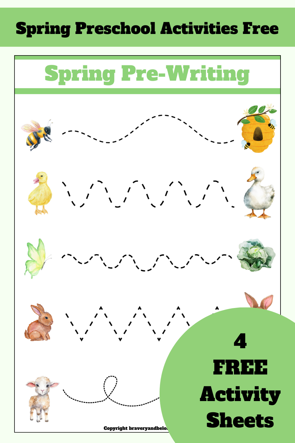 Spring Preschool Activities Free Printable PDF's
