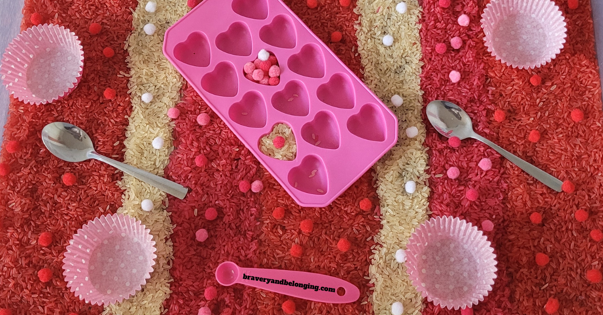 Quick Valentines Sensory Bin Ideas