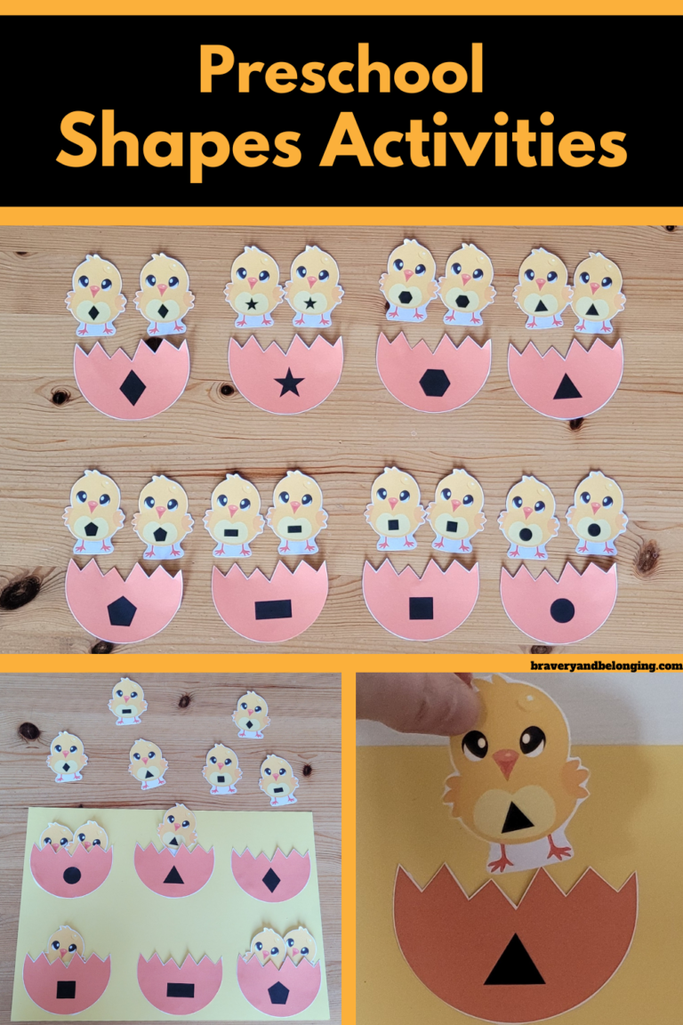 FREE Spring Shapes Matching Hatching Chicks Printable for Shapes Activities
