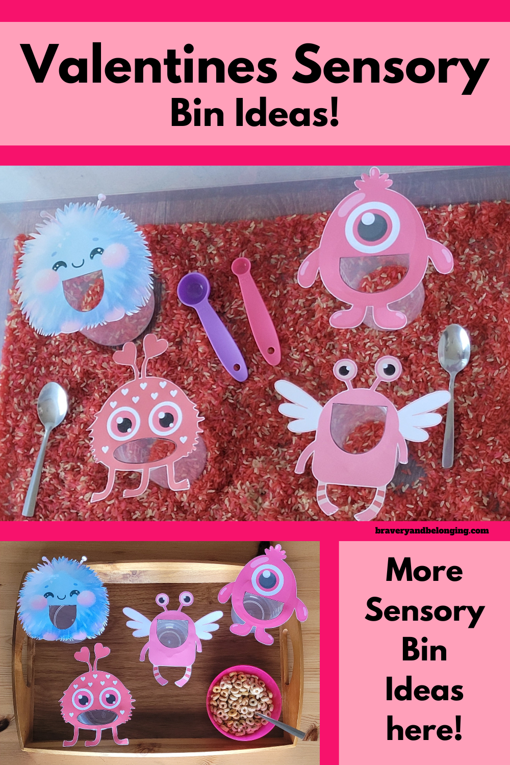 Quick Valentines Sensory Bin Ideas