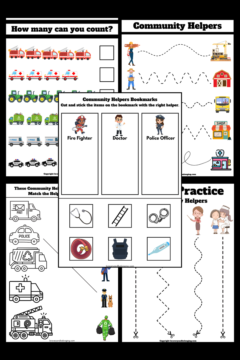 FREE Community Helpers Worksheets Preschool