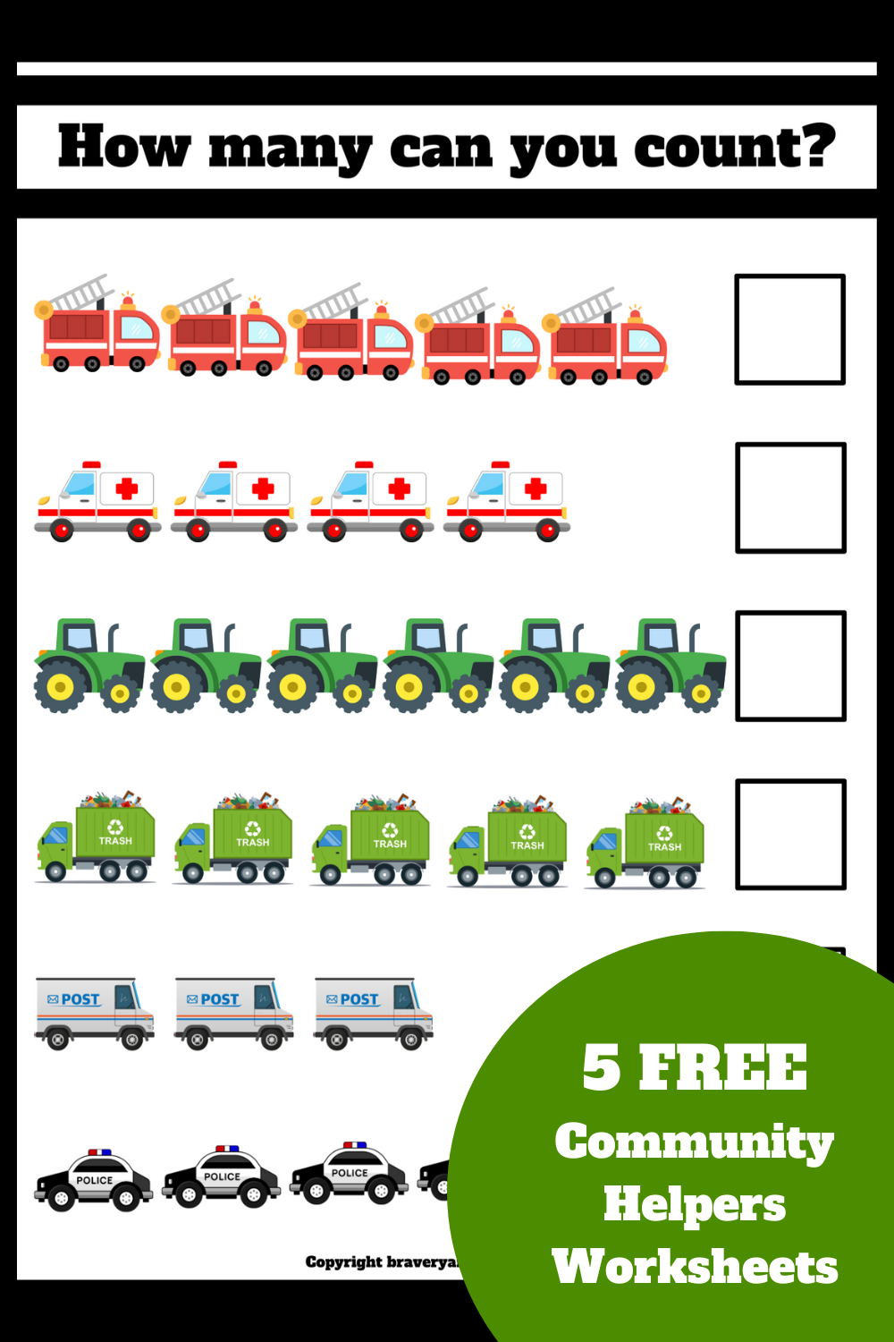 FREE Community Helpers Worksheets Preschool
