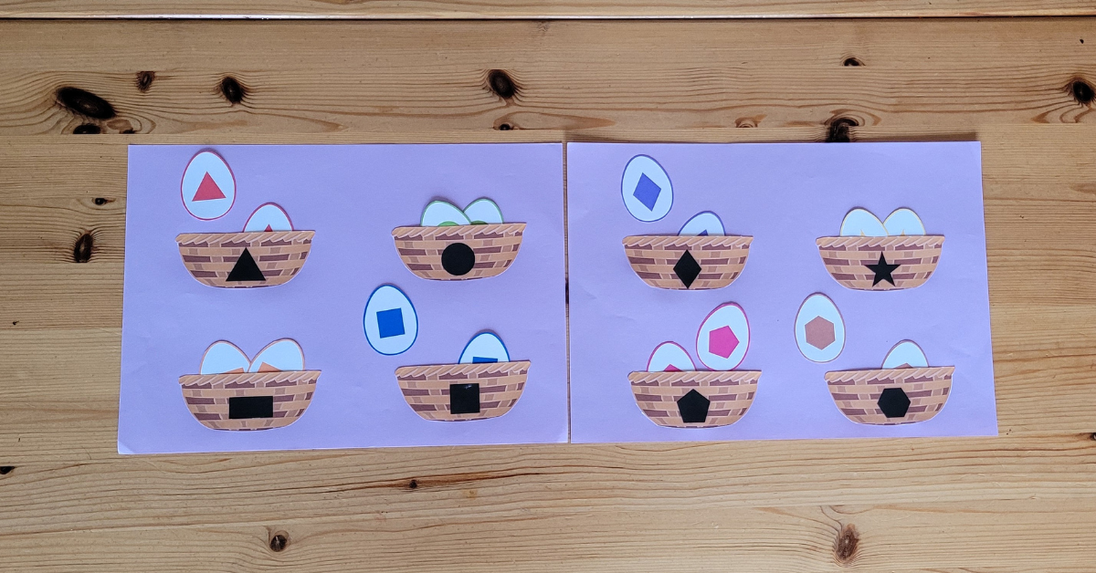 FREE Easter Egg Shape Activity for Easter Shape Matching