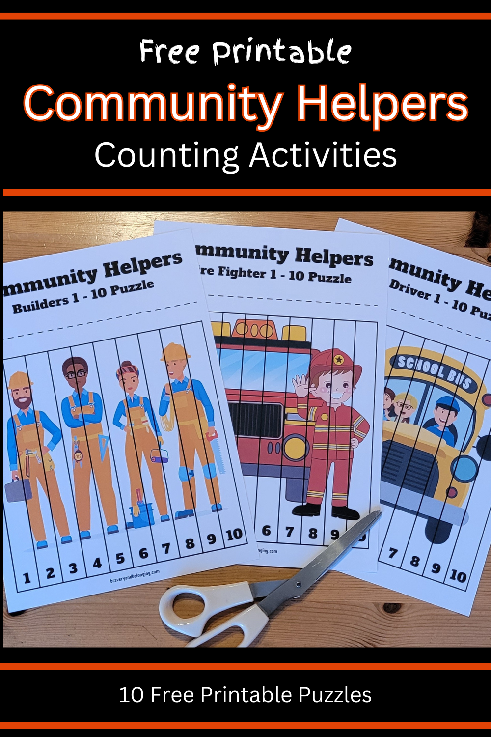 10 Community Helpers Puzzles Free Printable PDF