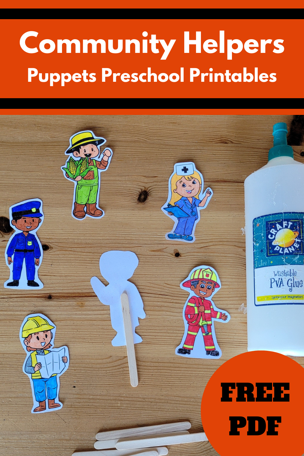 Community Helpers Puppets Free Printable