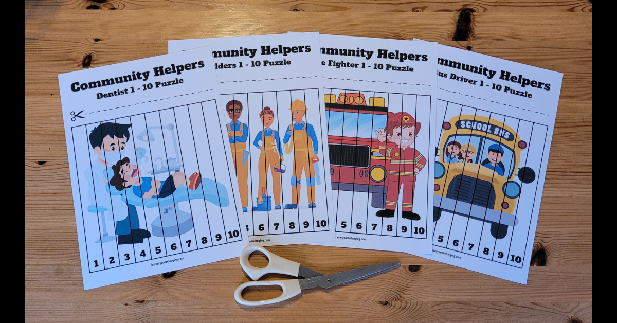 10 Community Helpers Puzzles Free Printable PDF