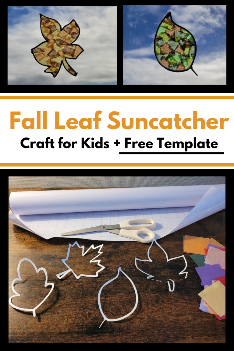 Fall Leaf Suncatcher Craft for Kids [Free Templates]